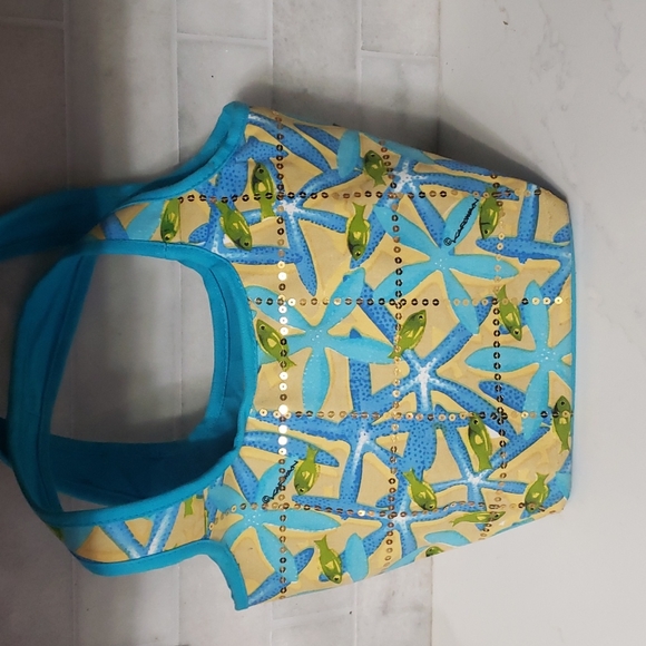 karwan | Bags | Karwan Sun And Sand Handbag Tote Purse Blue Green ...